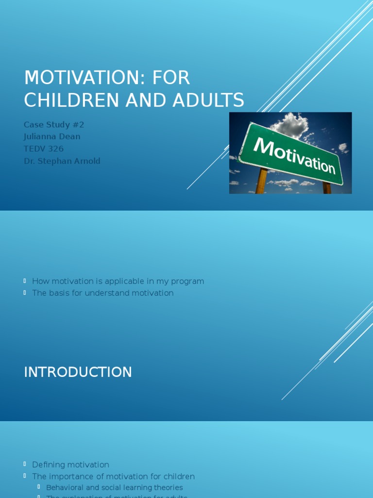 Motivation For Children and Adults | PDF | Motivation | Motivational