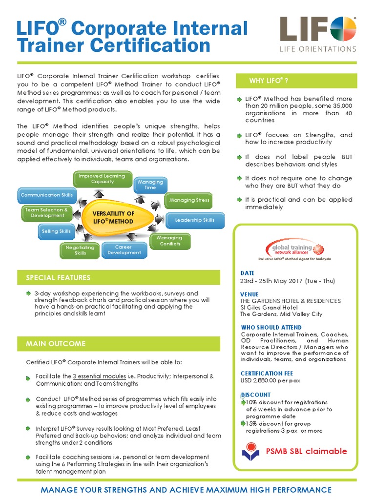 Why Lifo ?: Manage Your Strengths and Achieve Maximum High Performance ...