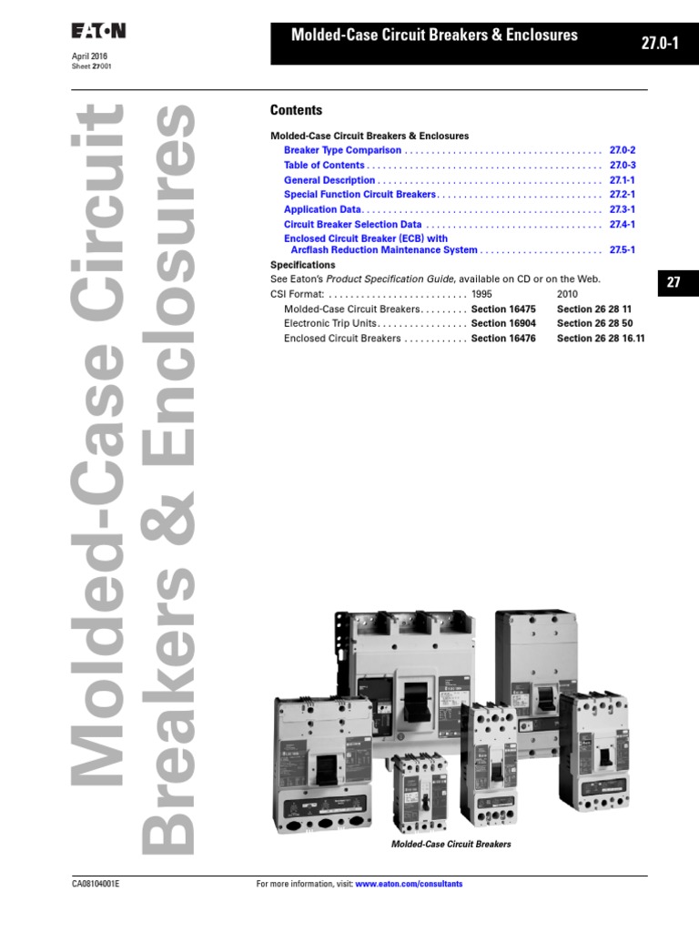 Molded-Case Circuit Breakers & Enclosures | PDF | Fuse (Electrical ...