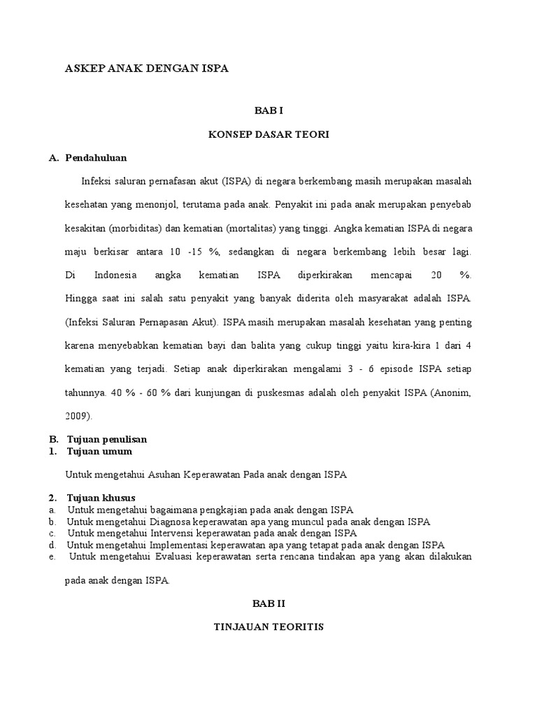 Askep Anak Dengan Ispa | PDF