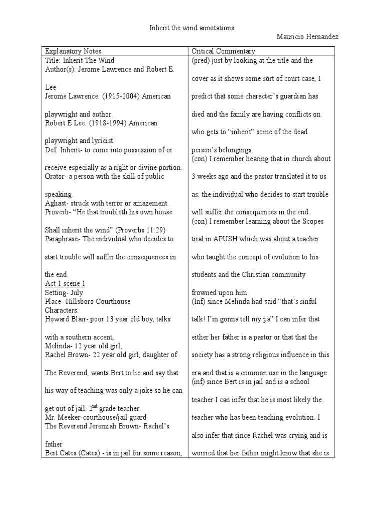 Inherit The Wind | PDF | Religion And Belief | Science