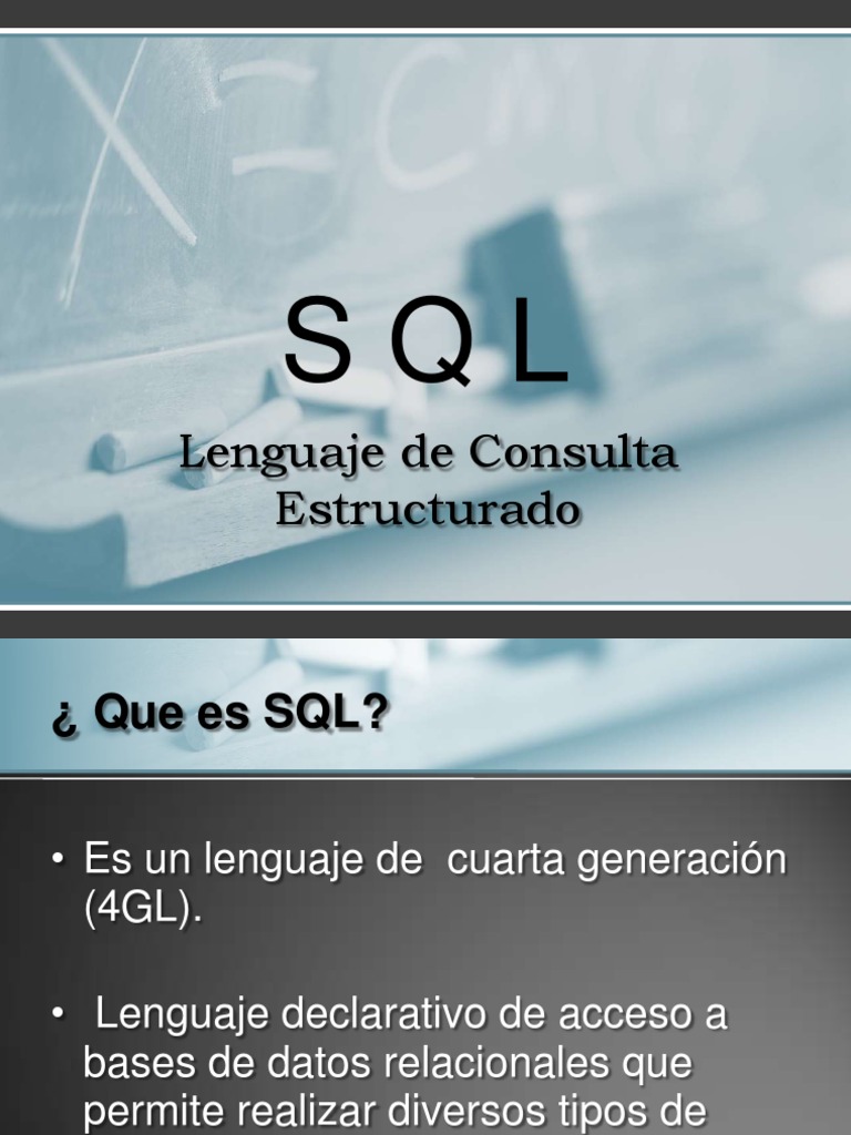 Lenguaje de Consulta Estructurado PDF | PDF | SQL | Gestión de datos
