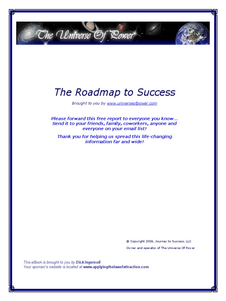 Roadmap To Success Pdf Thought Frequency