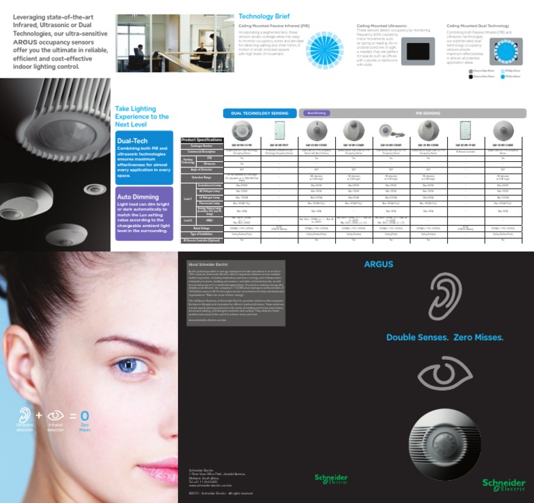Argus Motion Sensors Catalogue | PDF | Infrared | Equipment
