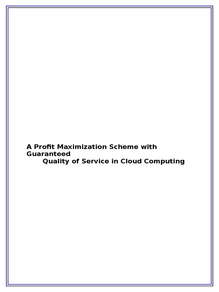 Cloud Profit Maximization Strategy | PDF | Java (Programming Language) | Cloud Computing