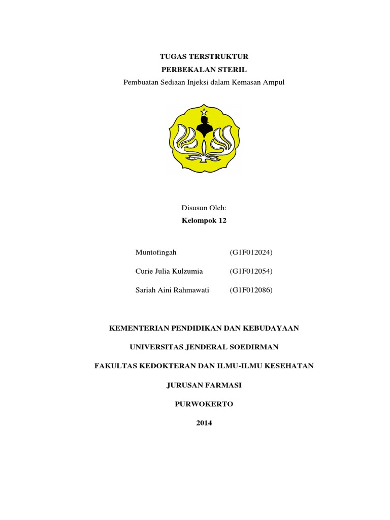Sediaan Injeksi Dalam Ampul PDF | PDF