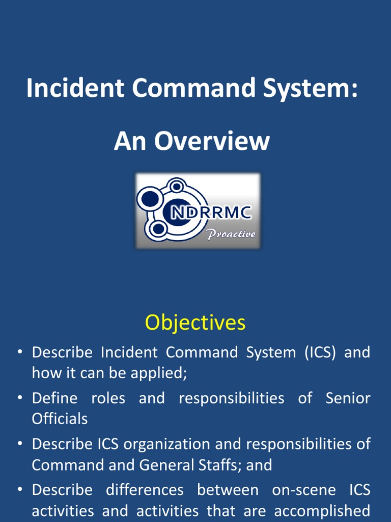Incident Command System | PDF | Incident Command System | Emergency Management