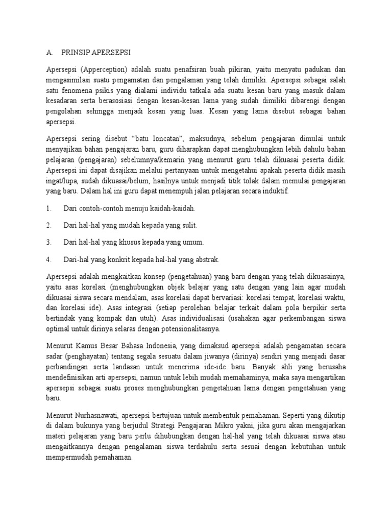Apersepsi | PDF | Sains & Matematika