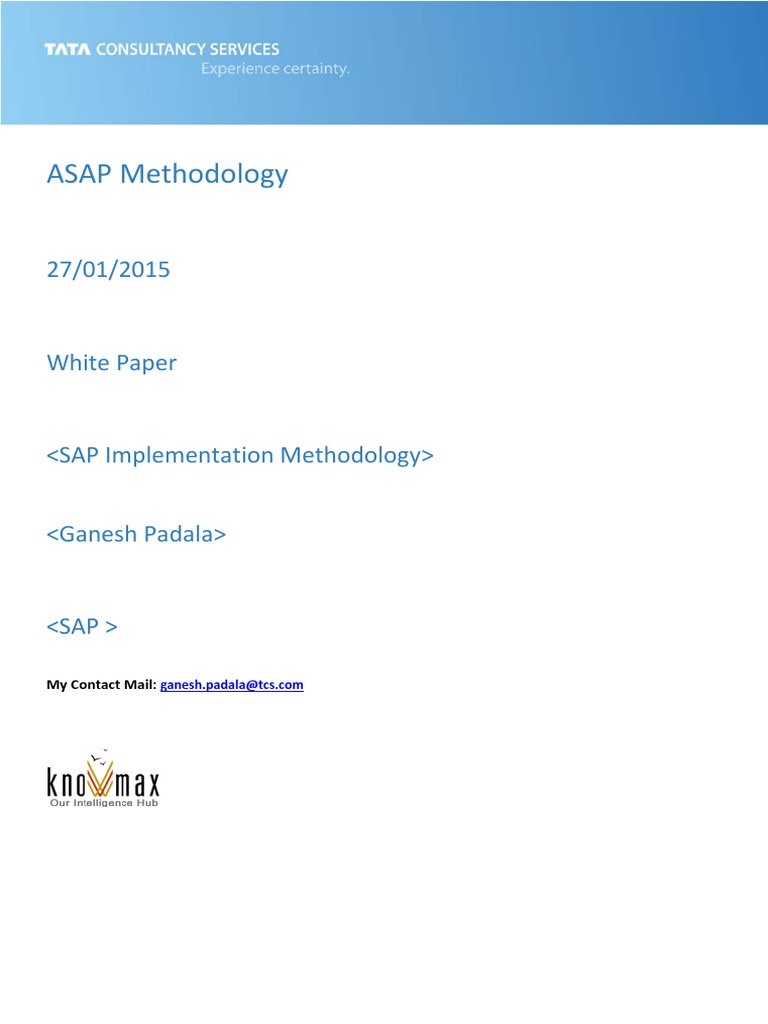 White Paper On Real Time Implementation (ASAP Methodology) | PDF ...