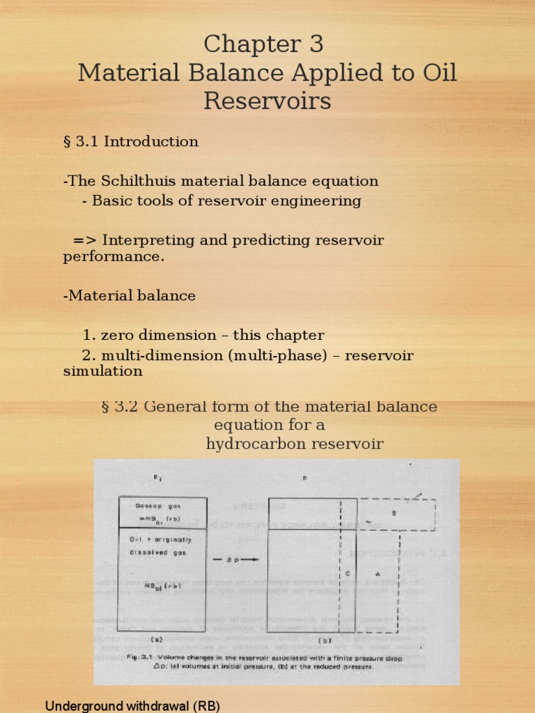 Material Balance and Reservoir Drive Mechanisms | PDF | Chemical ...
