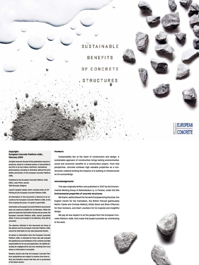 ECP Book Sustainable Benefits of Concrete | PDF | Cement | Construction ...