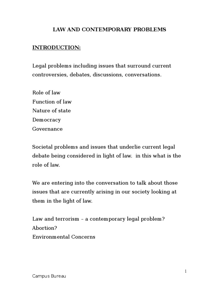 Contemporary Legal Issues and Development | PDF | Aircraft Hijackings ...