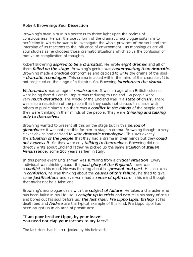 Robert Browning | PDF | Theatre | Monologue