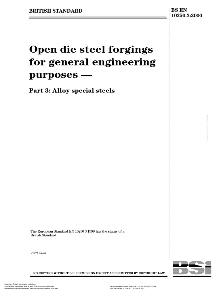 BS en 10250-3 | PDF | Ley de derechos de autor | Derecho