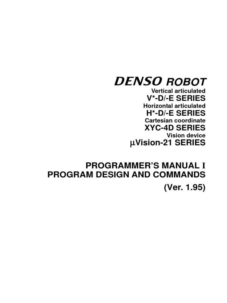 Denso Manual Castellano Pdf Acceleration Robot