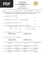 Gen. Math 1st Quarter Exam | PDF | Function (Mathematics ...
