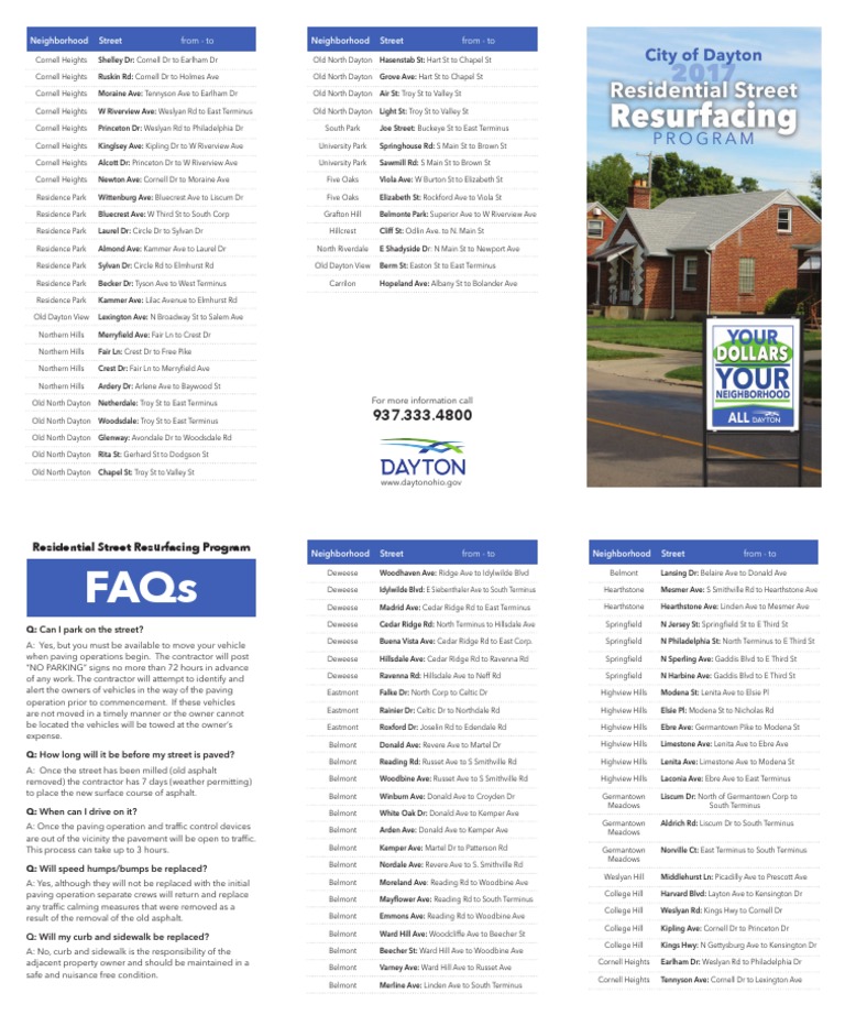 Dayton Street Paving | PDF | Road Infrastructure | Road Transport