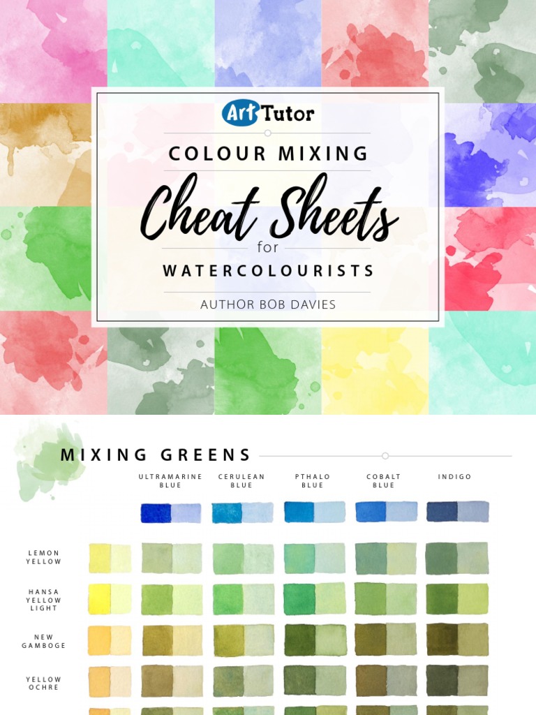 Watercolor Mixing Cheat Sheets | PDF | Art Materials | Color