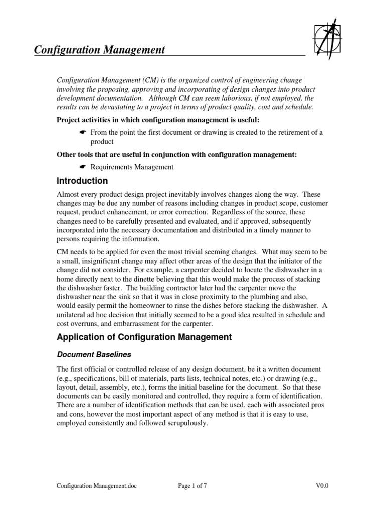 Configuration Management For Engineering Drawings | PDF | Specification ...