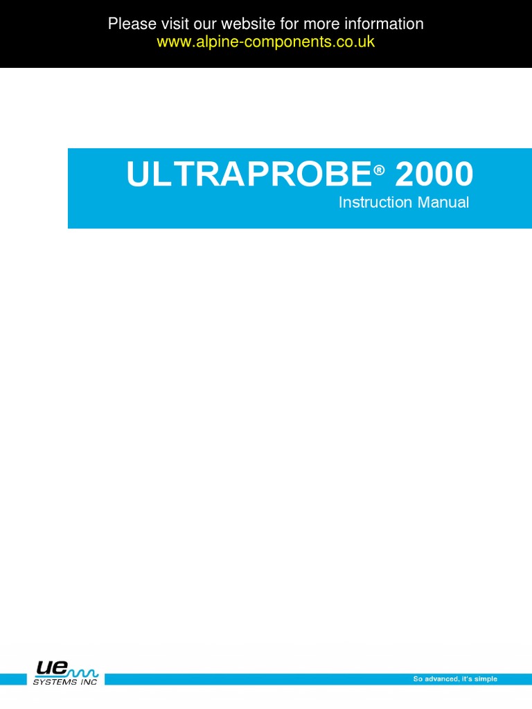 Ultraprobe 550 2000 Manual | PDF | Bearing (Mechanical) | Ultrasound