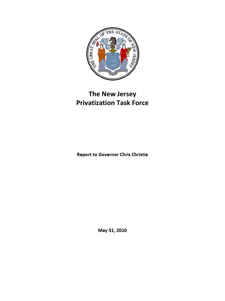 NJ Privatization Task Force Final Report | PDF | Privatization | Competition