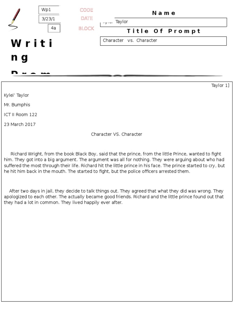 Writing Prompt 32317 | PDF