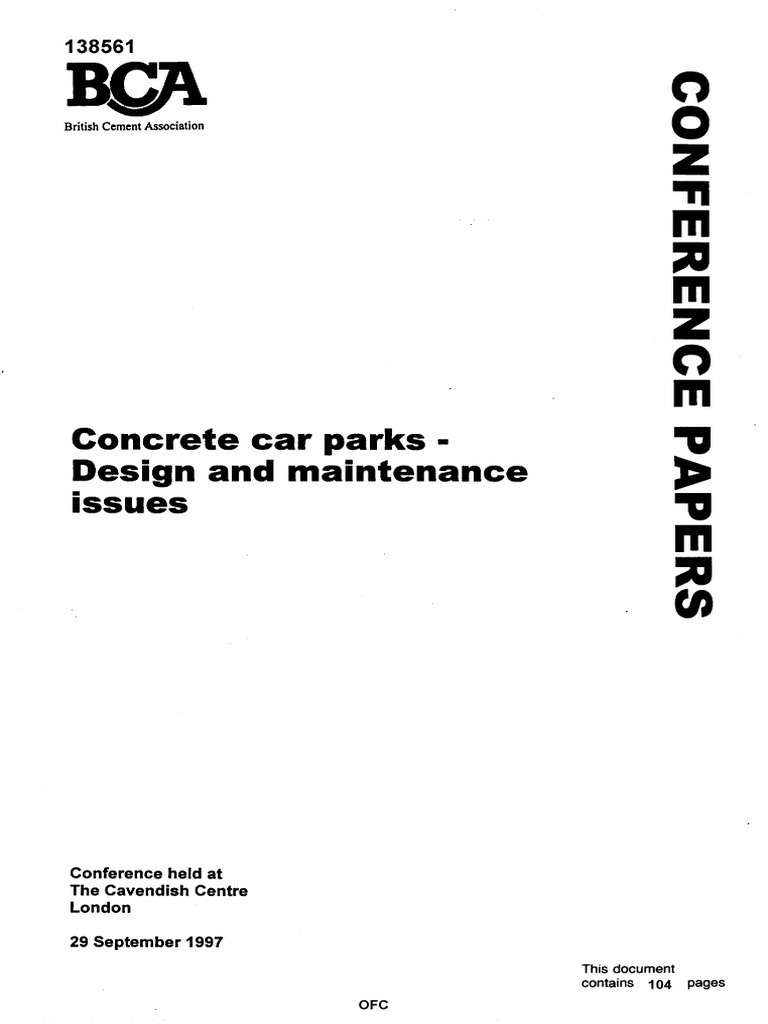 BCA - Concrete Carpark Refurbishment | PDF | Prestressed Concrete ...