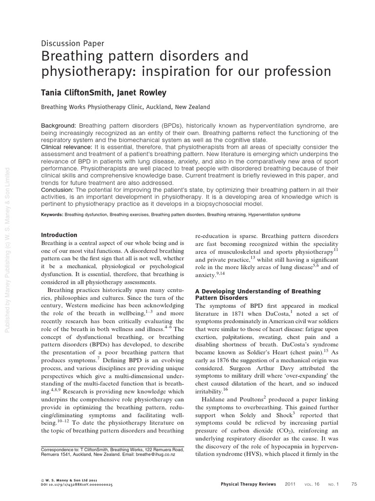 Breathing Pattern Disorders | PDF | Breathing | Asthma