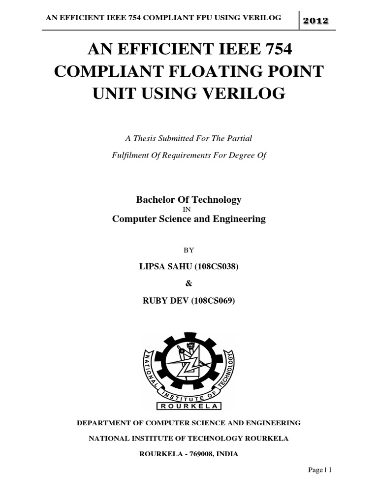 IEEE 754 FPU Design in Verilog | PDF | Rounding | Teaching Mathematics