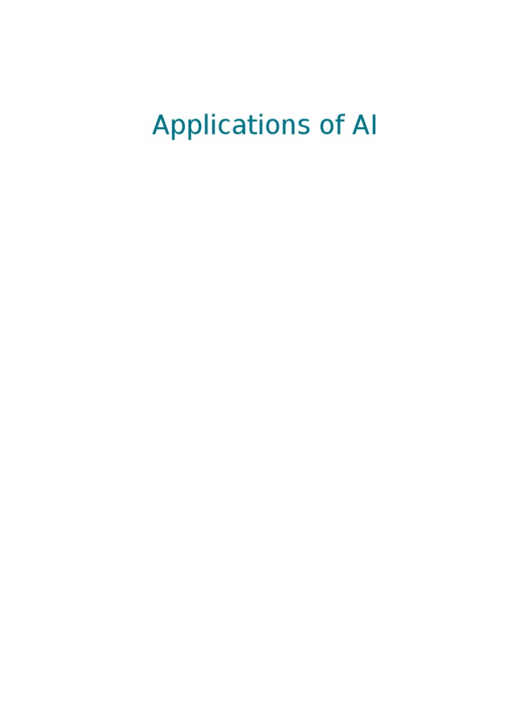 Applications of AI | PDF | Big Data | Analytics