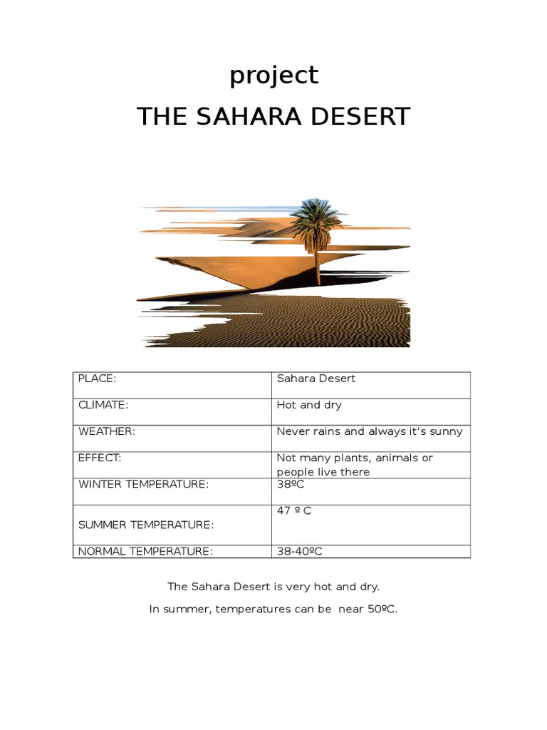 The Sahara Desert | PDF