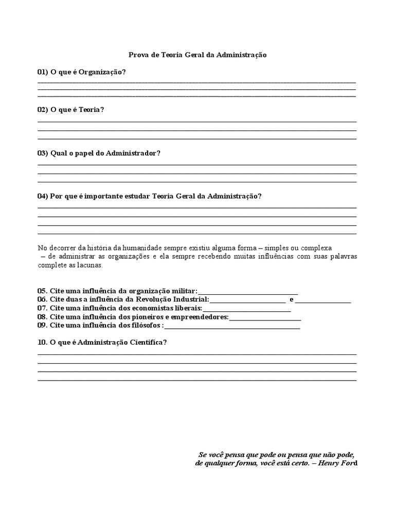 Provas de TGA | PDF | Gestão de recursos humanos | Business