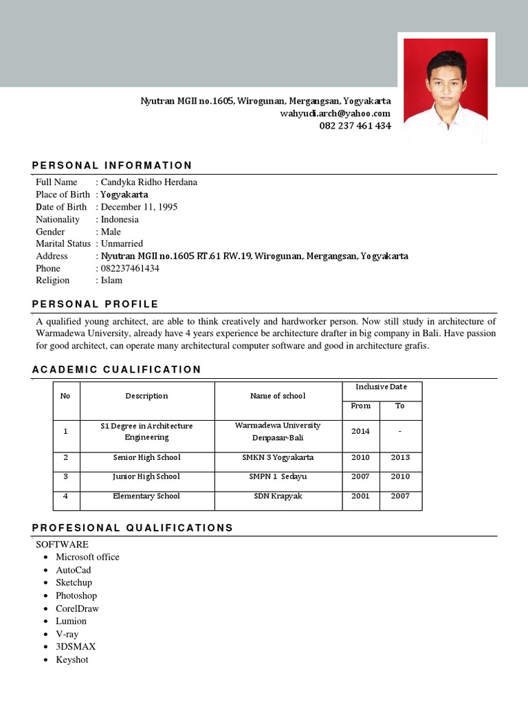CV Ridho | Download Free PDF | Computing And Information Technology