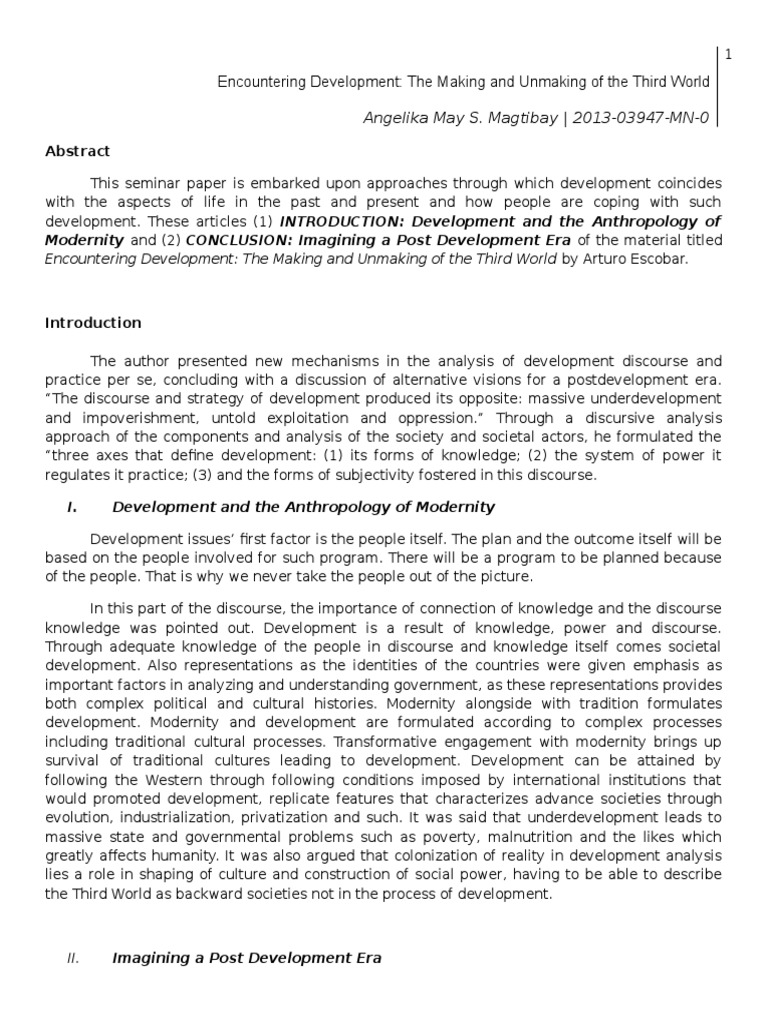 Politics of Development | Download Free PDF | Discourse | Modernity