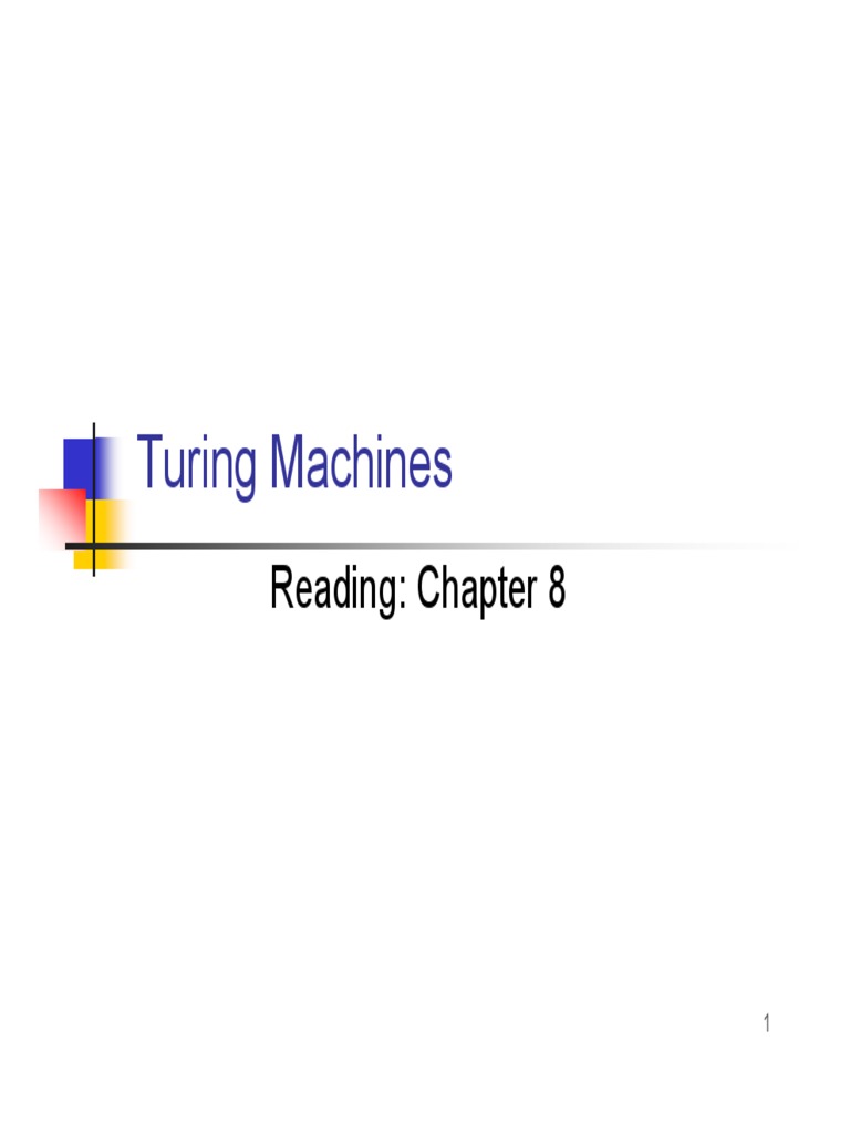 Turing Machines | PDF | Computability Theory | Logic