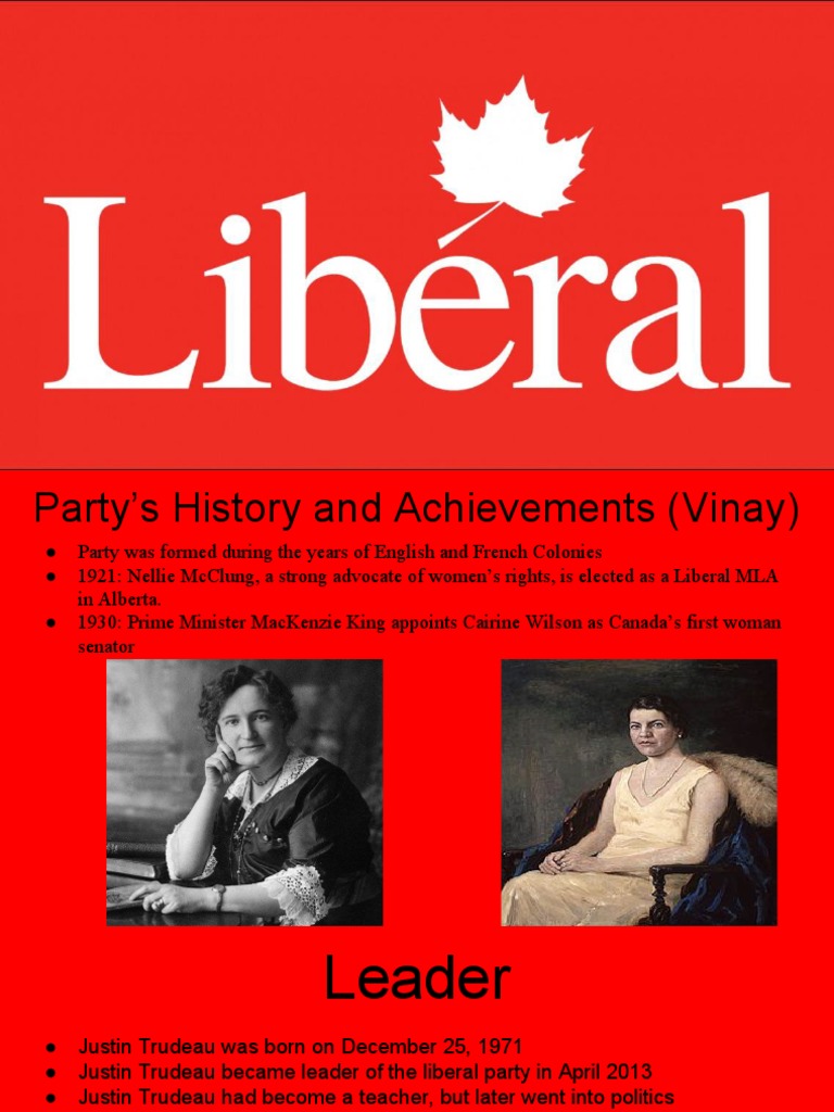 Civics 12 - Liberal Party Poster Vinay Steven | PDF | Canada ...