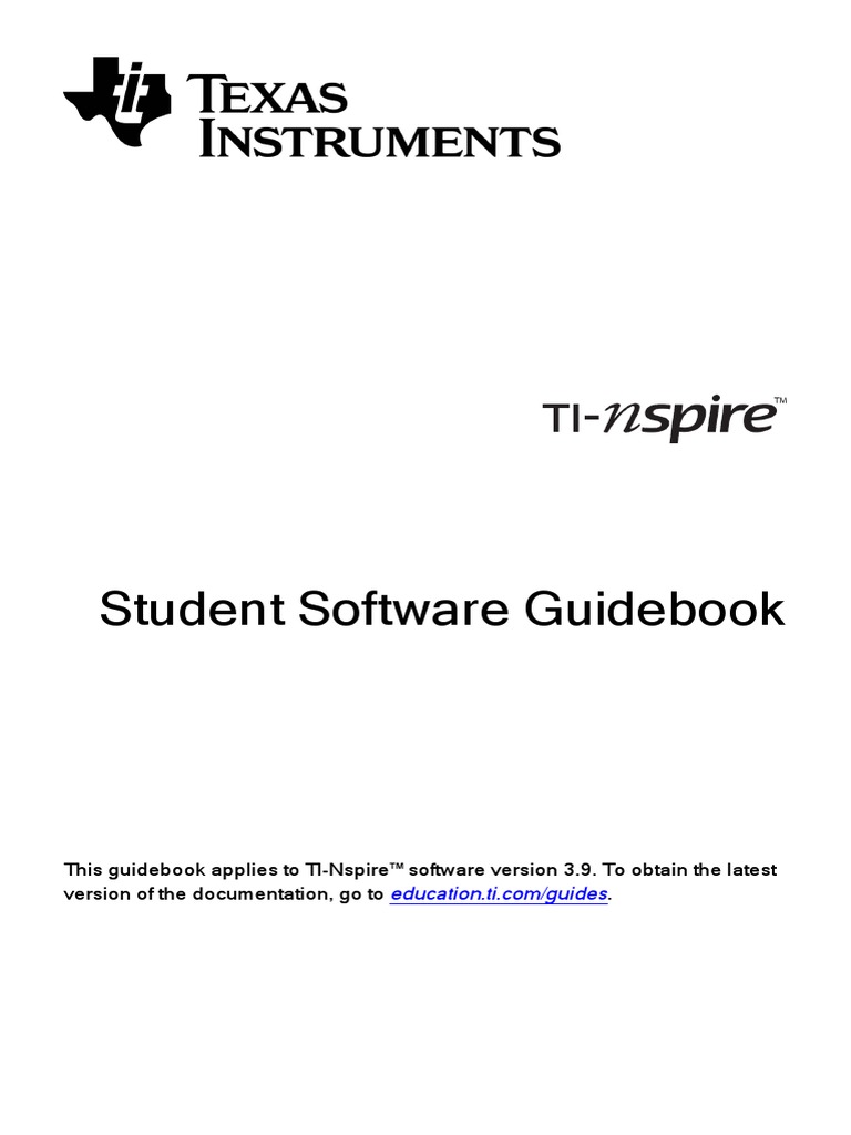 TI-NSpire SS Guidebook EN PDF | PDF | Spreadsheet | Icon (Computing)