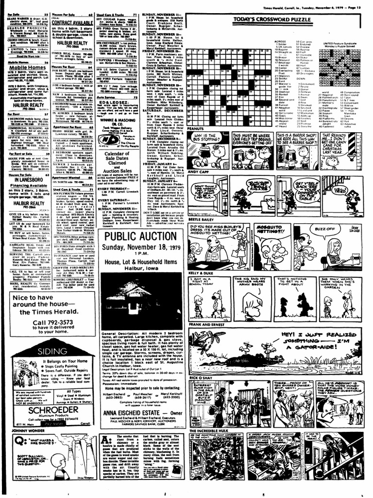 Newspaper Strip 19791106 | PDF | Nature