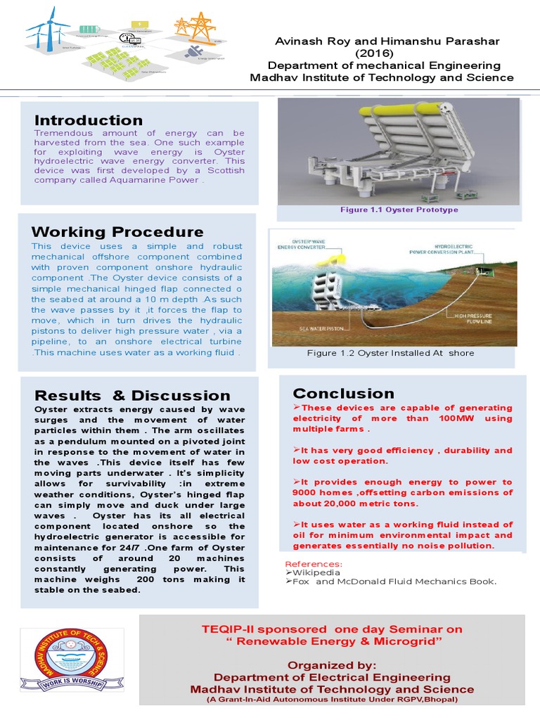 Oyster Wave Energy Converter | PDF | Sustainable Technologies | Energy ...