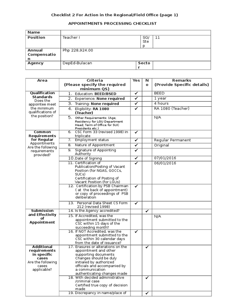 Sample Checklist For DepEd-Bulacan | PDF | Justice | Crime & Violence