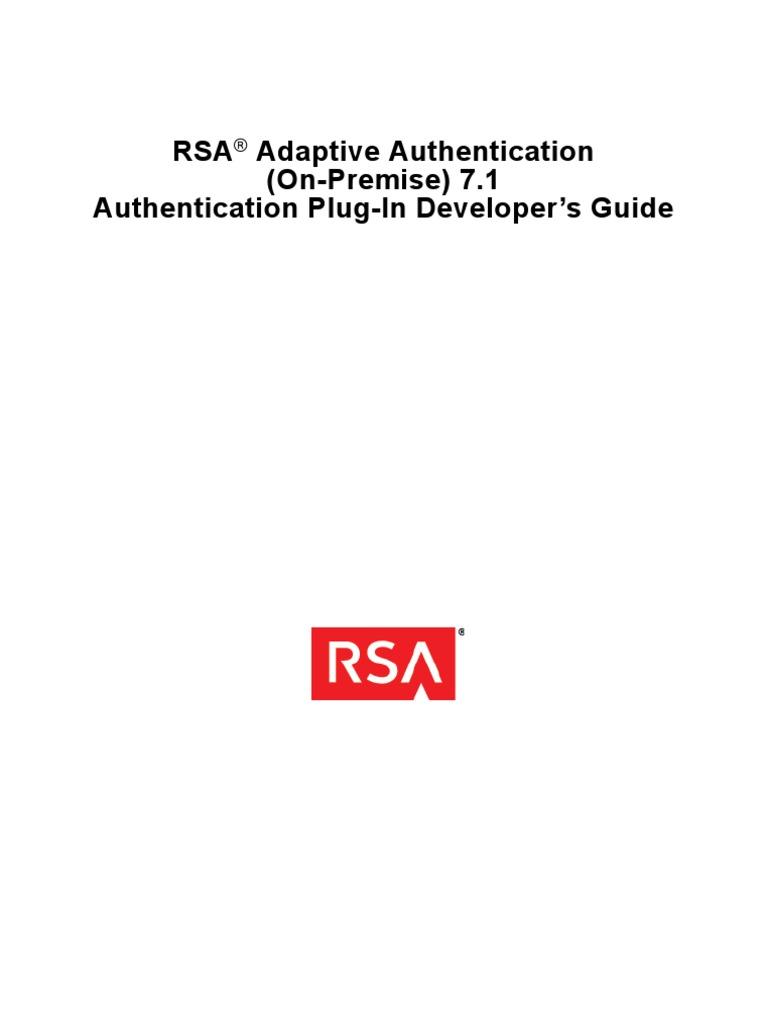 Authentication Plug In Developerguide Download Free Pdf Authentication Application 