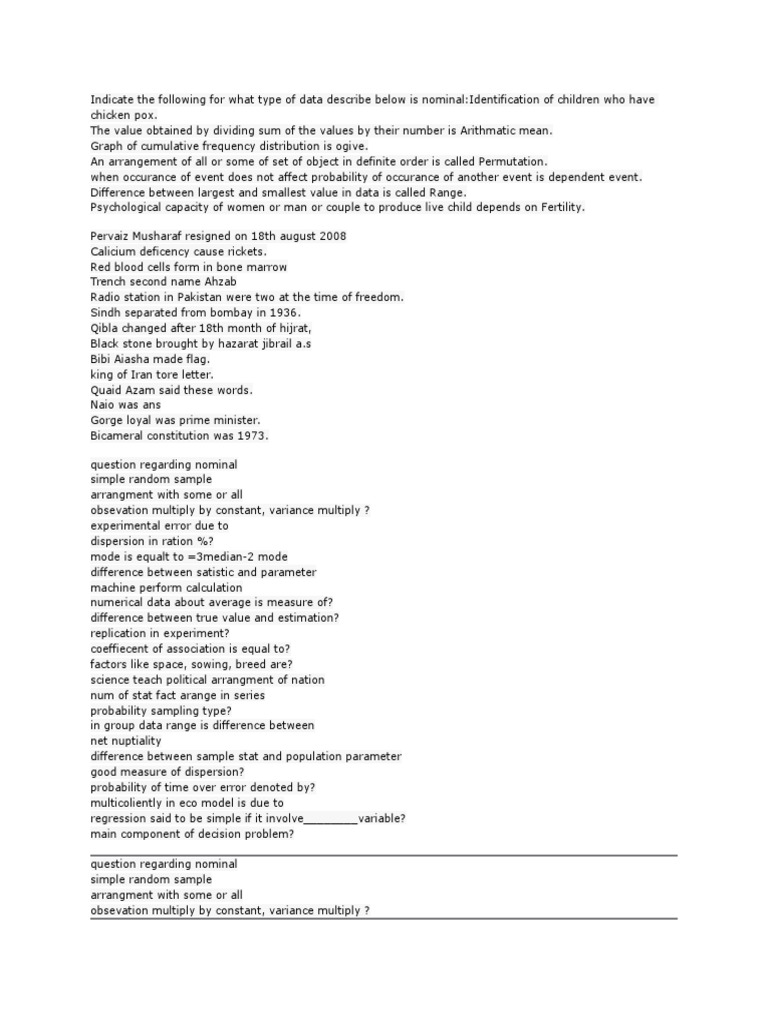 2014 Statistical Officer Paper | PDF