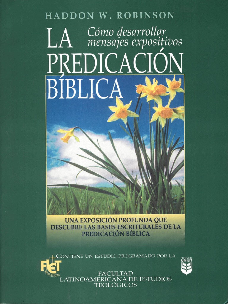 Haddon W Robinson LA PREDICACION BIBLICA PDF | PDF | Biblia | Pablo el ...