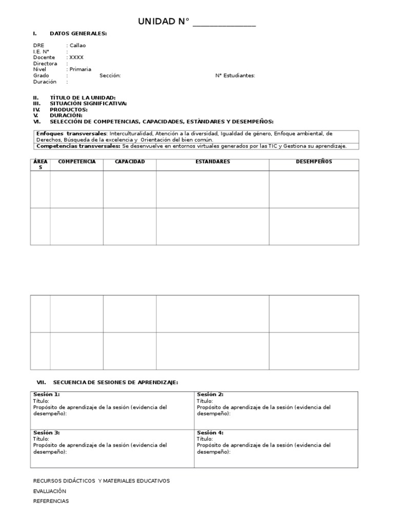 Formato Unidad de Aprendizaje | PDF