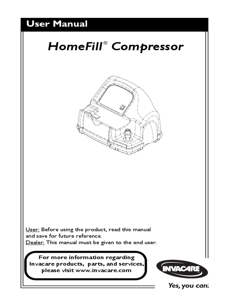 Invacare Homefill Compressor Manual | PDF | Electromagnetic ...