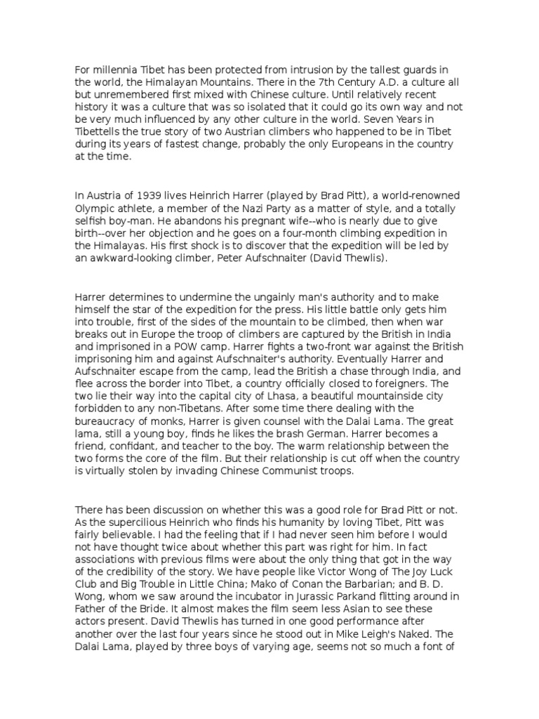 7 Years in Tibet | PDF