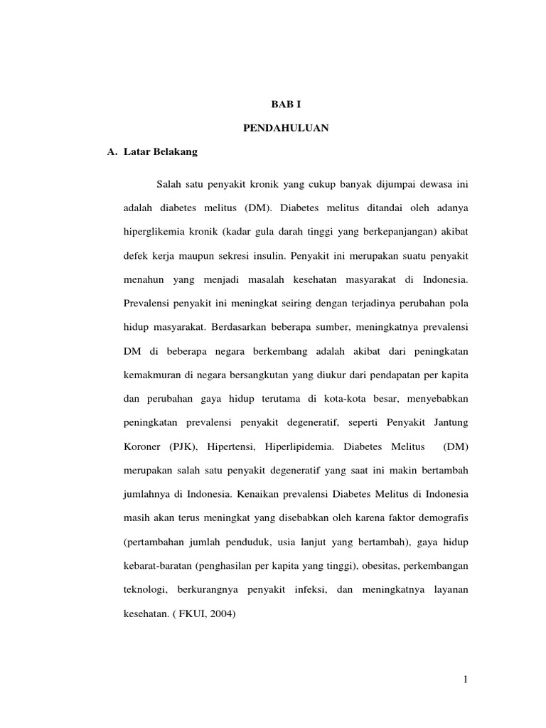 Bab 1 Askep Keluarga DM PDF | PDF