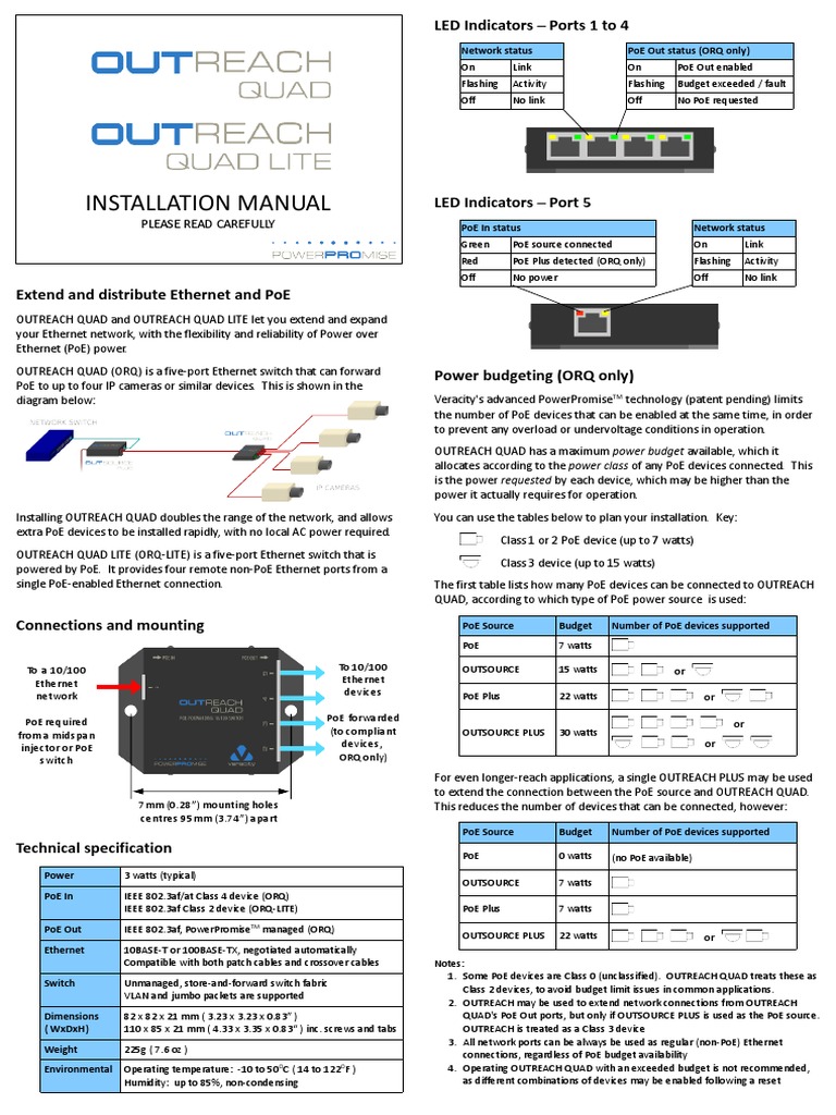 Extending Ethernet Networks and Distributing Power over Ethernet with ...