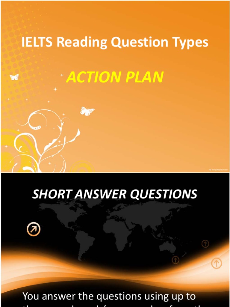 IELTS Reading Question Types - Action Plan | PDF | Question | Multiple ...