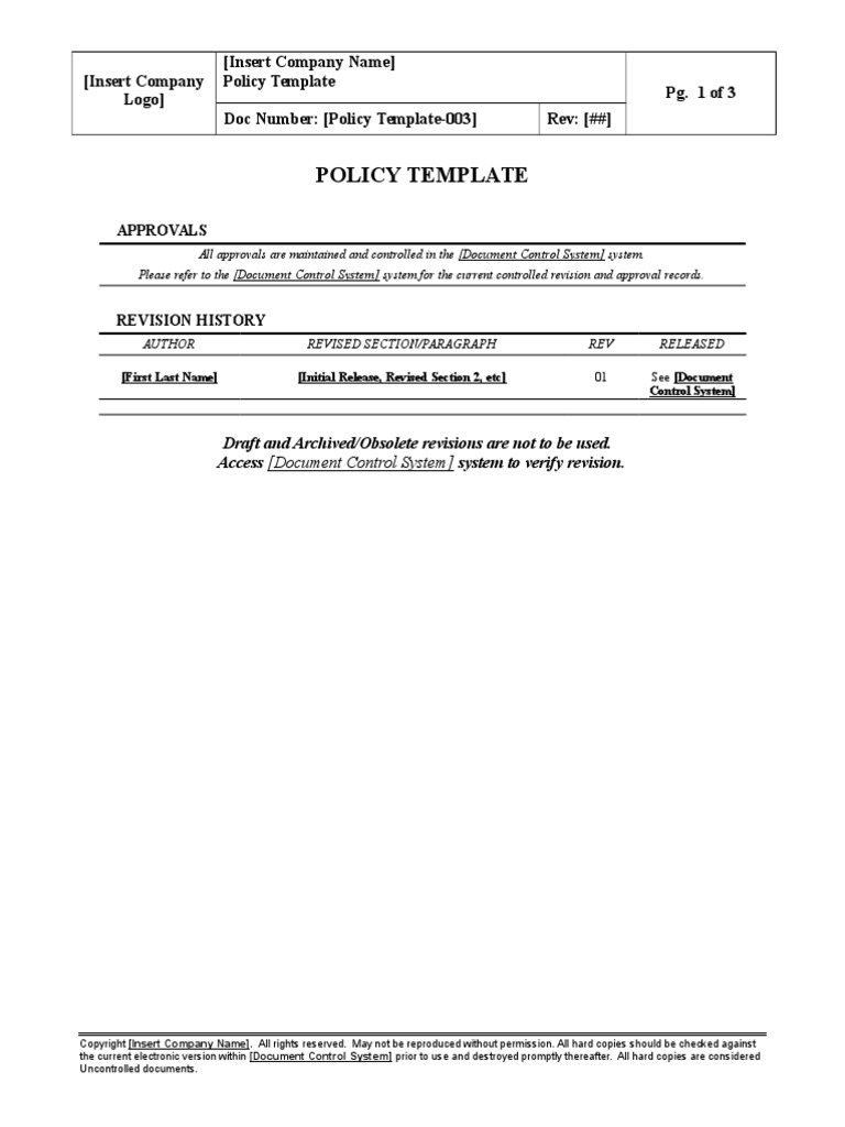 SOP Policy Template | PDF | Copyright | Intellectual Works
